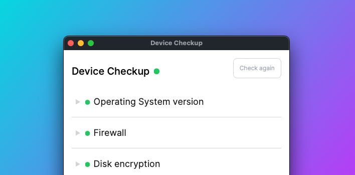 Device Checkup