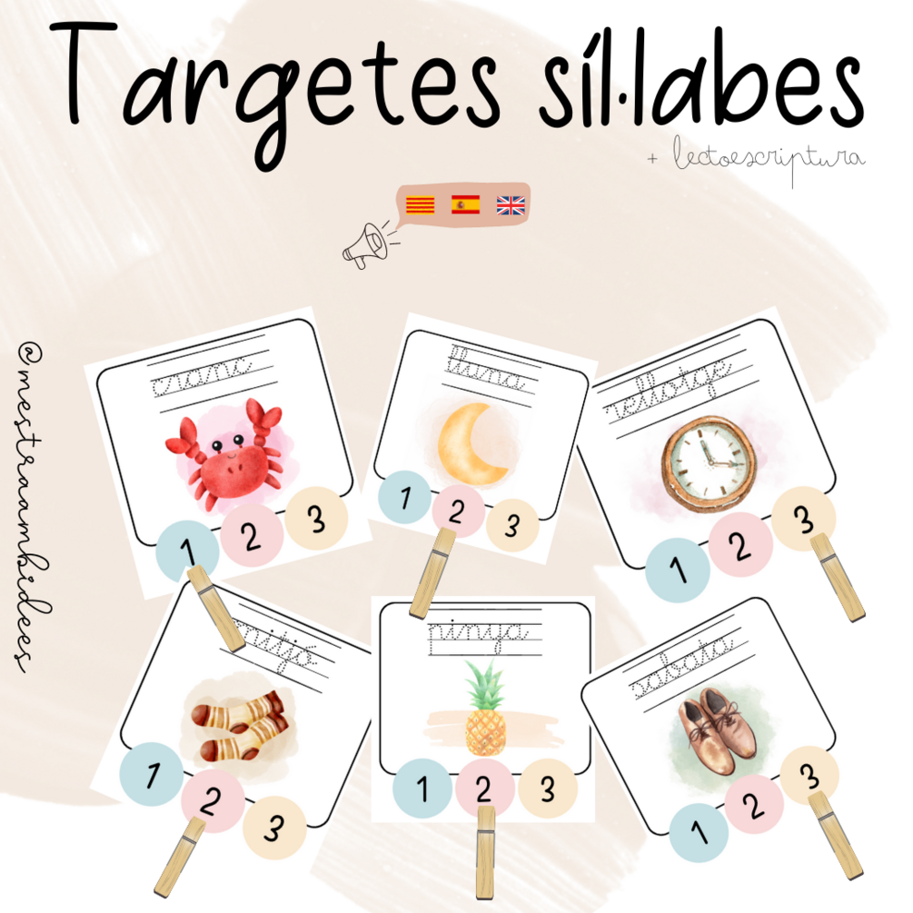 TARJETAS SÍLABAS + LECTOESCRITURA