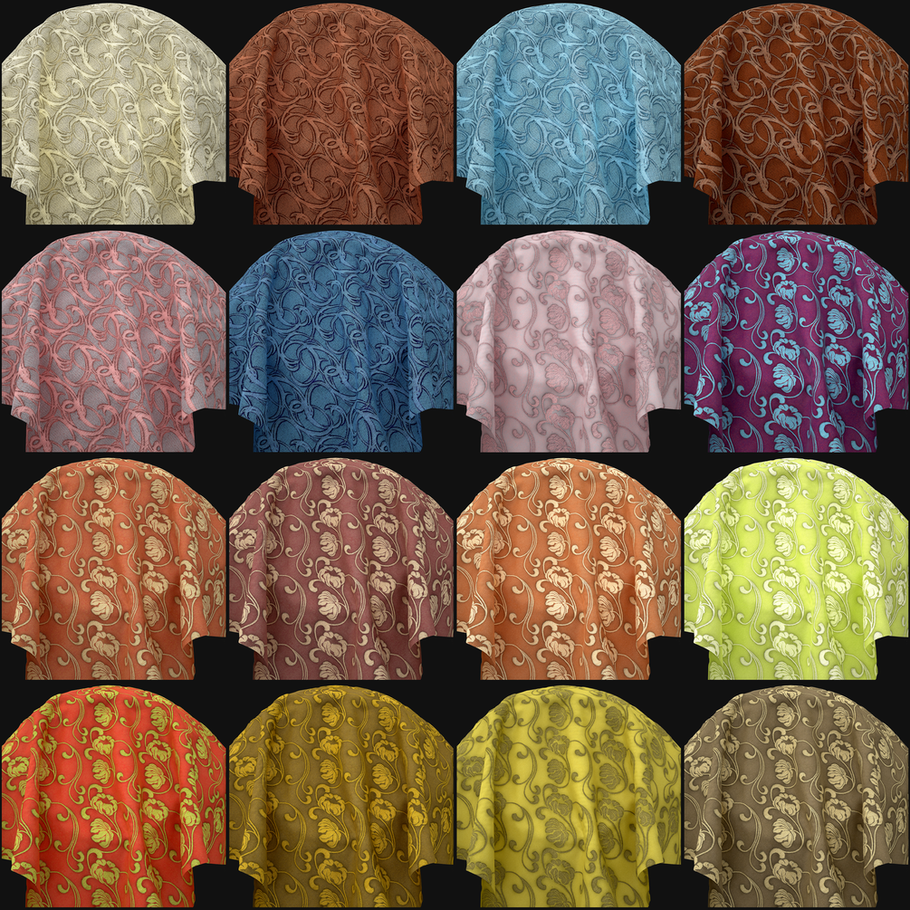 Fabric Texture Set 1 | 7 PBR Fabric Textures with 70 Variations