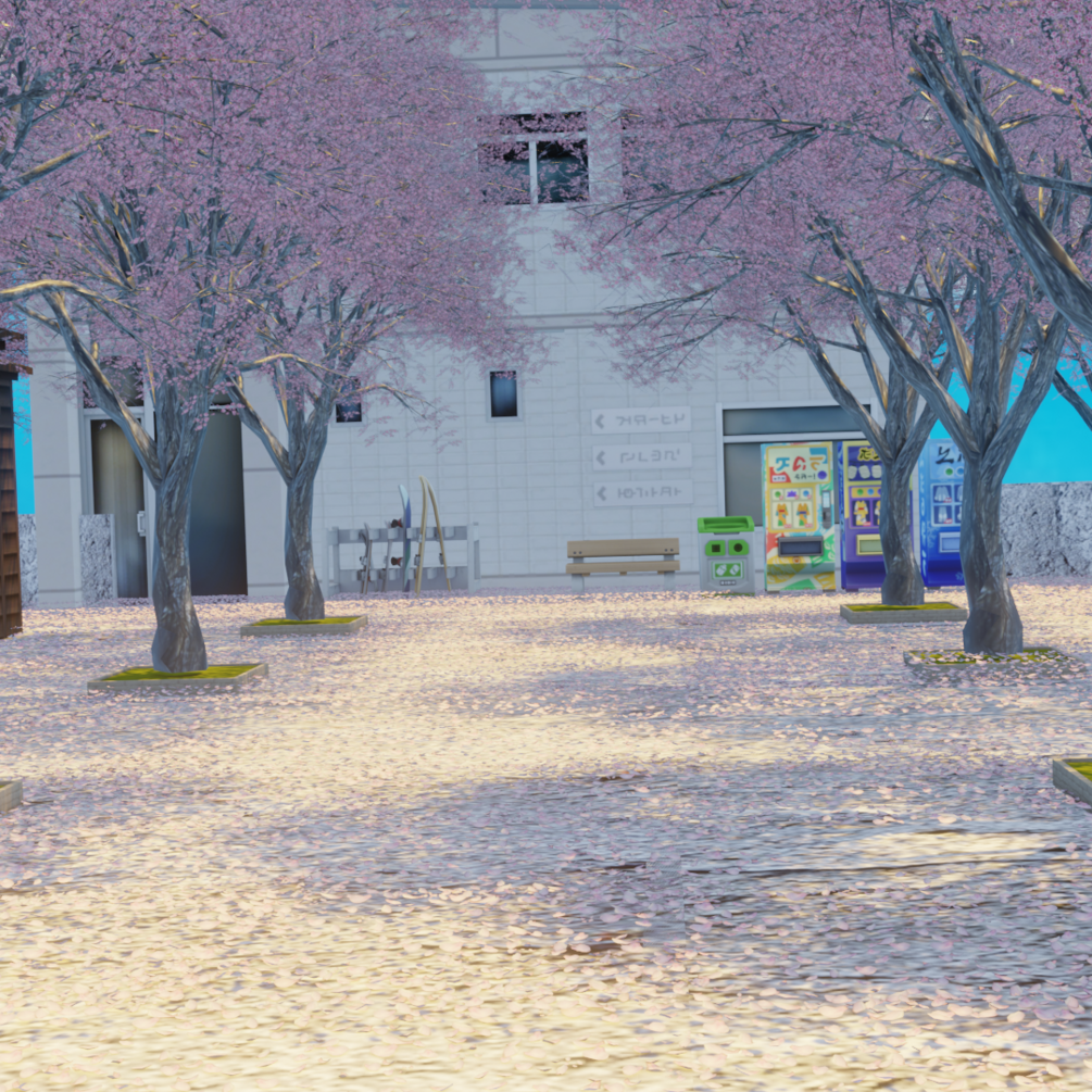 Sakura day - blender scene sims 4