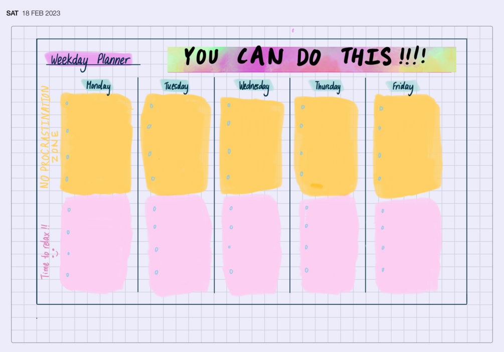 Free Handwritten timetable - must need for students!
