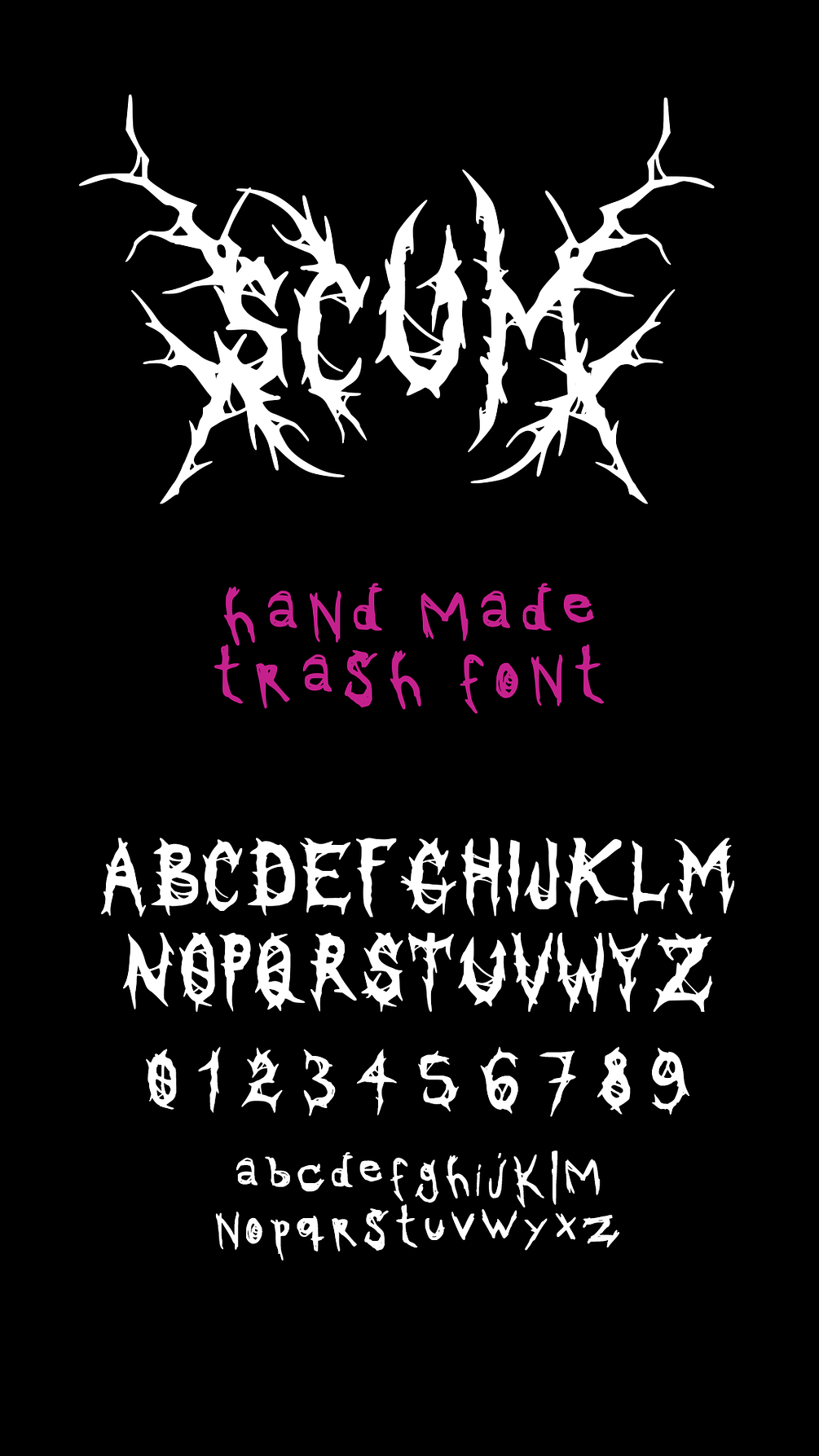 FREE scum trash font