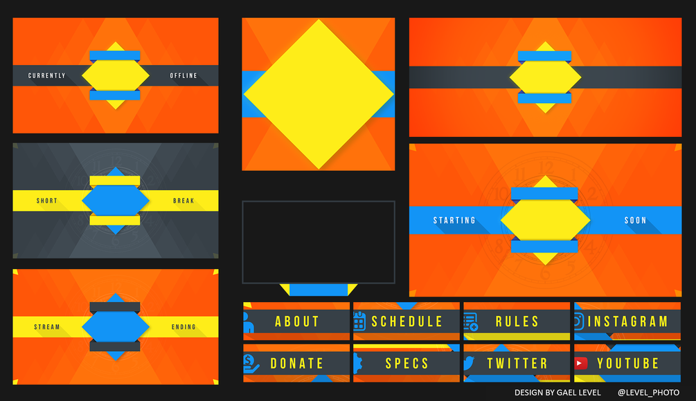 Palette Twitch Channel art Pack