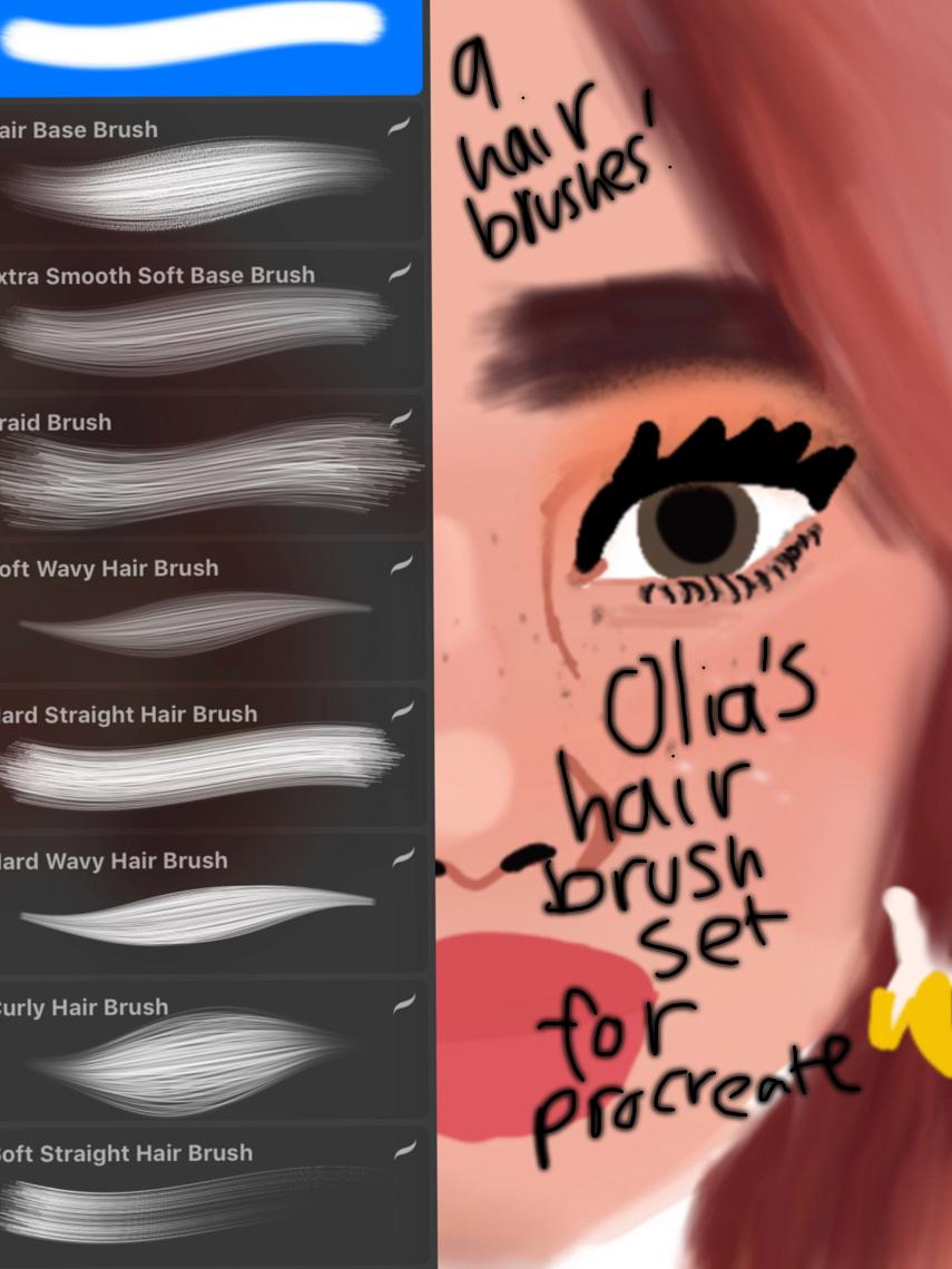 9 Procreate Hair Brushes