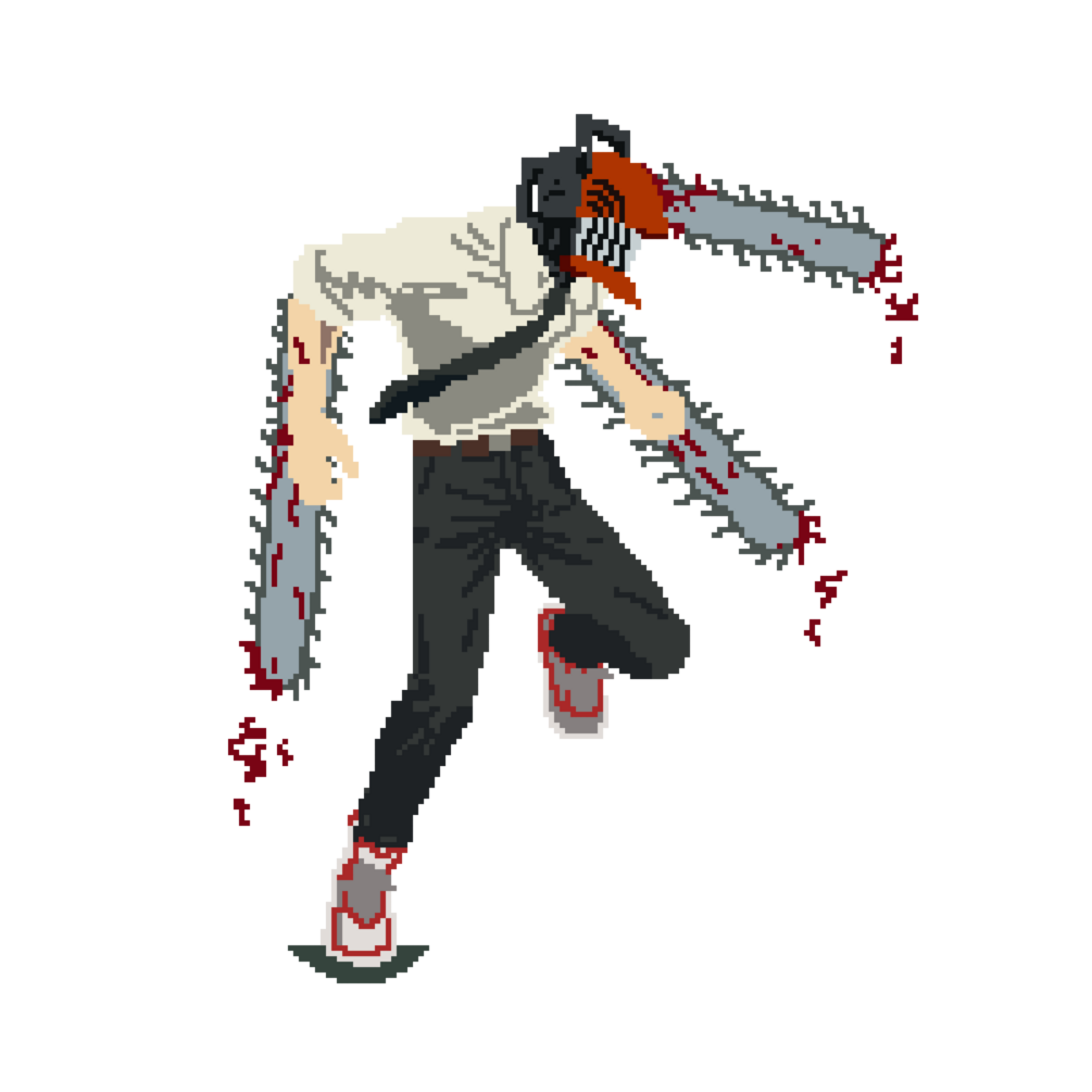 Denji Pixel Illustration