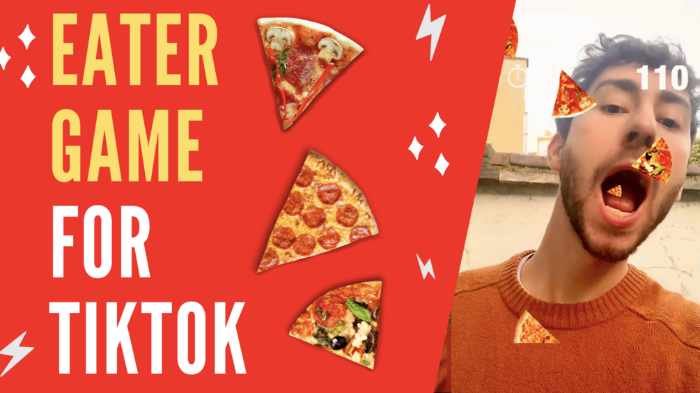 TikTok Effect House EATER GAME TEMPLATE Open mouth and catch food ...