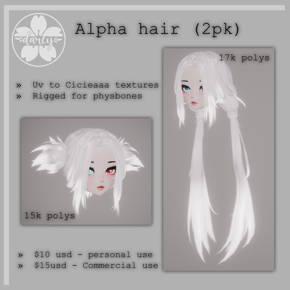 Alpha hair (2pk)