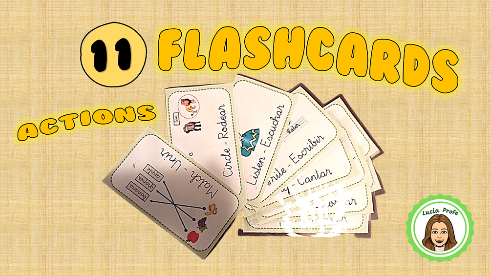 Flashcards acciones inglés