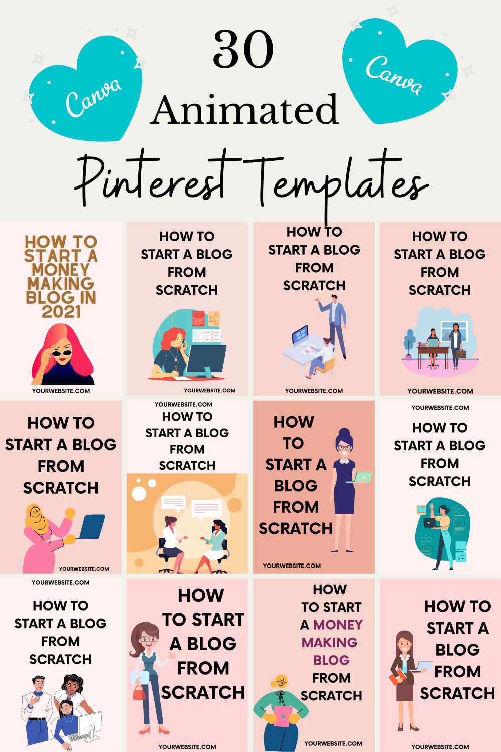 30 Animated Pinterest Templates
