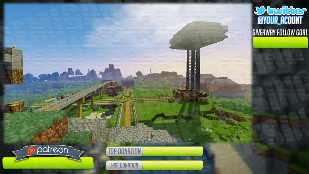 Minecraft Stream Layout / Overlay for Twitch - Chroma