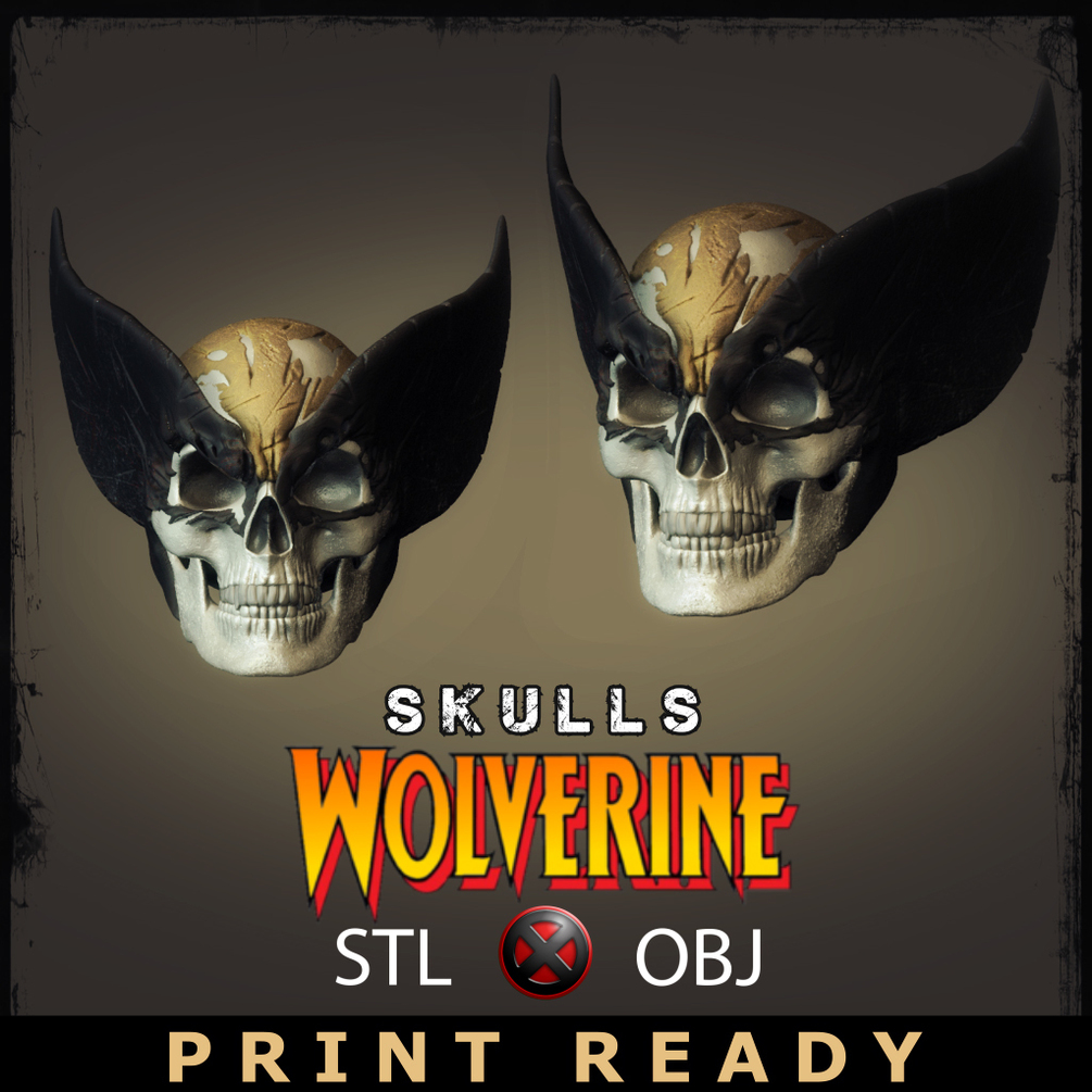Wolverine Skull STL print ready