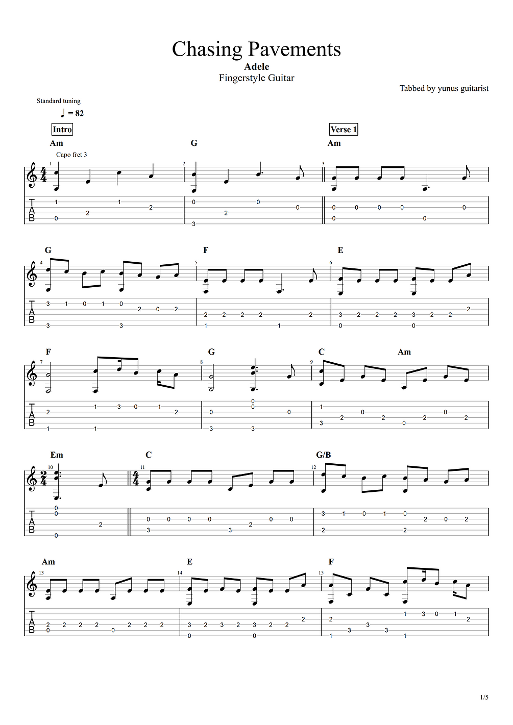 Chasing Pavements - Adele