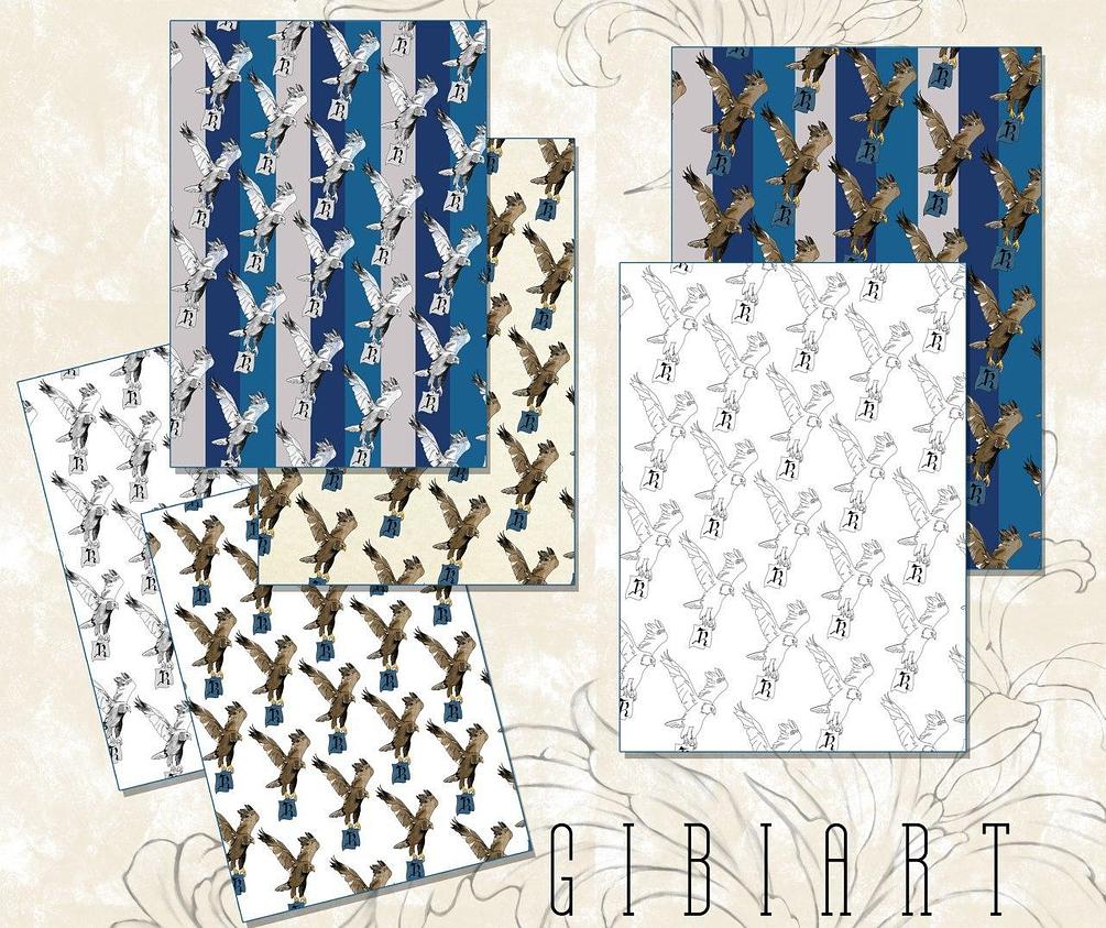 Digital Paper | Magic Harry Potter Ravenclaw Letter Set & Envelopes
