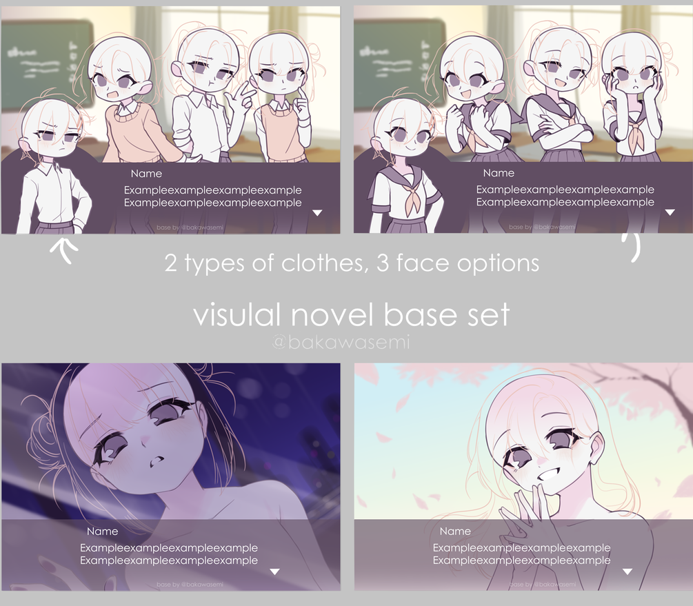 P2U Visual novel base set
