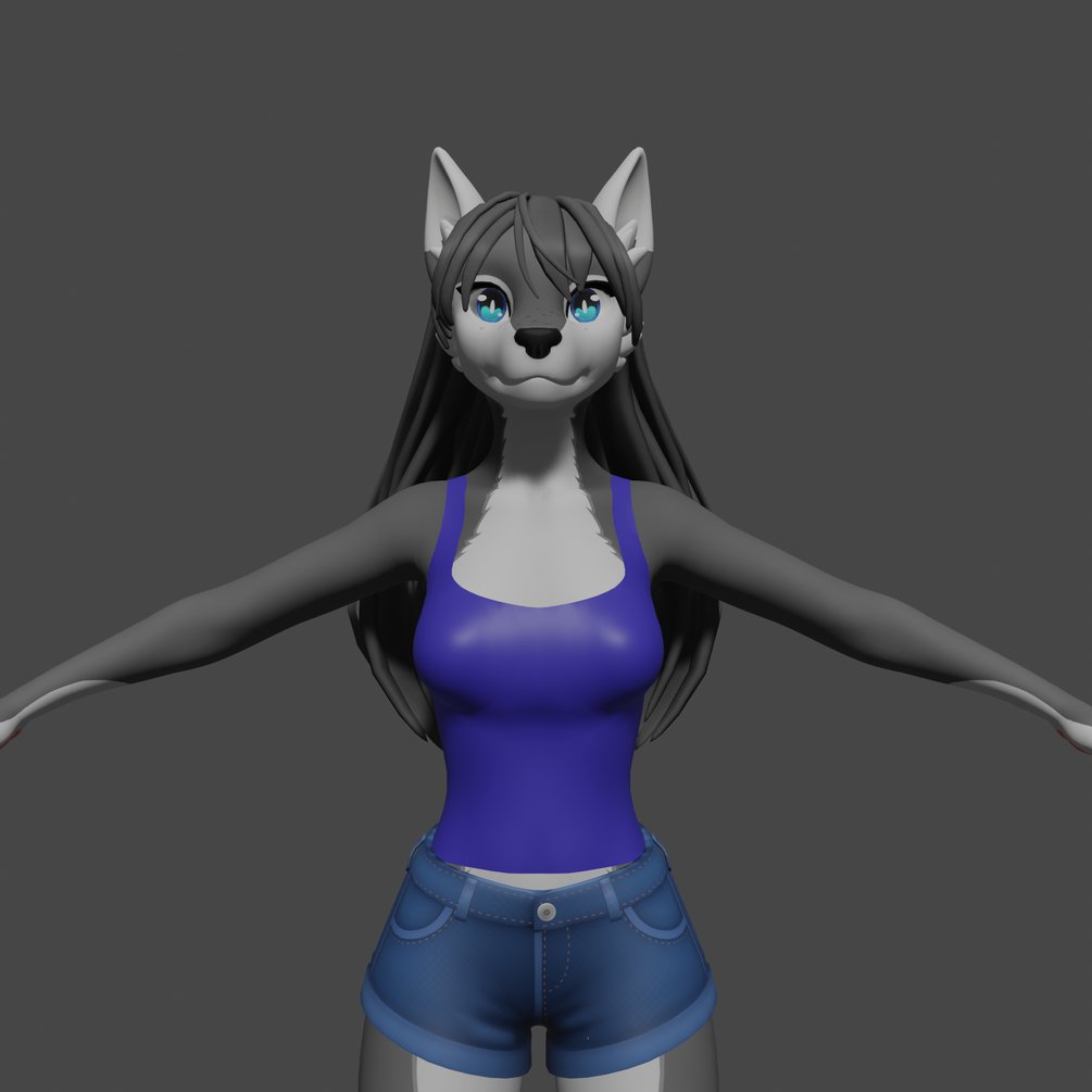 [VRChat] Tanktop asset for JuliaWinterPaw's Feminine Canine