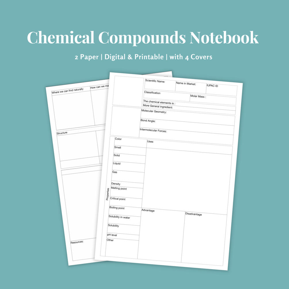 Chemical Compounds Notebook | Linked Content | Unlimited Slides