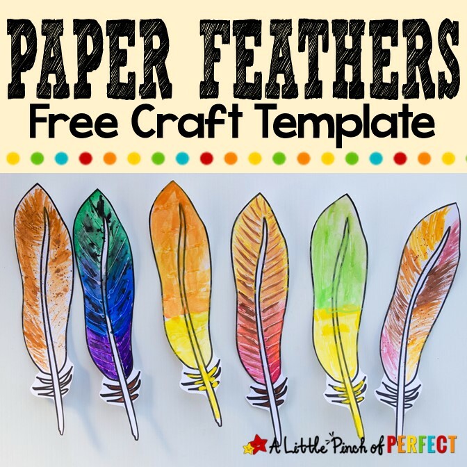 Paper Feather Craft and Free Template