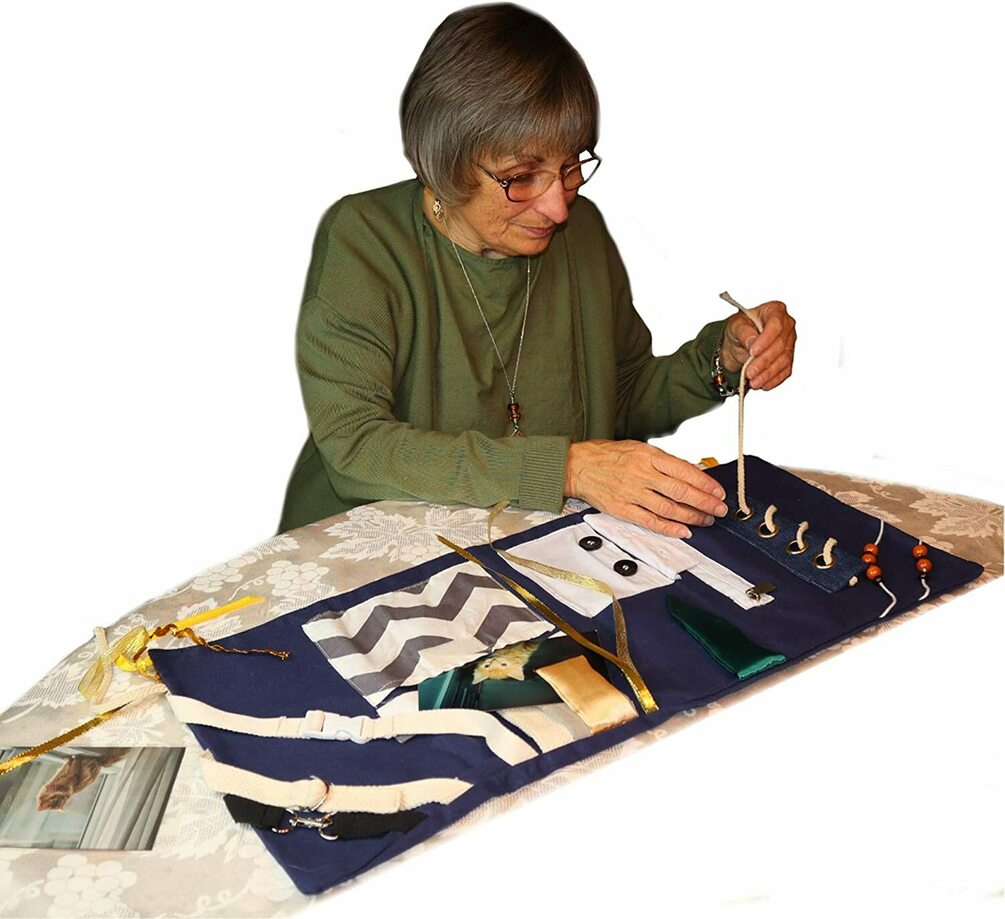 Memory Aid Fidget Sensory Pad with 13 Activities for Alzheimer's ...