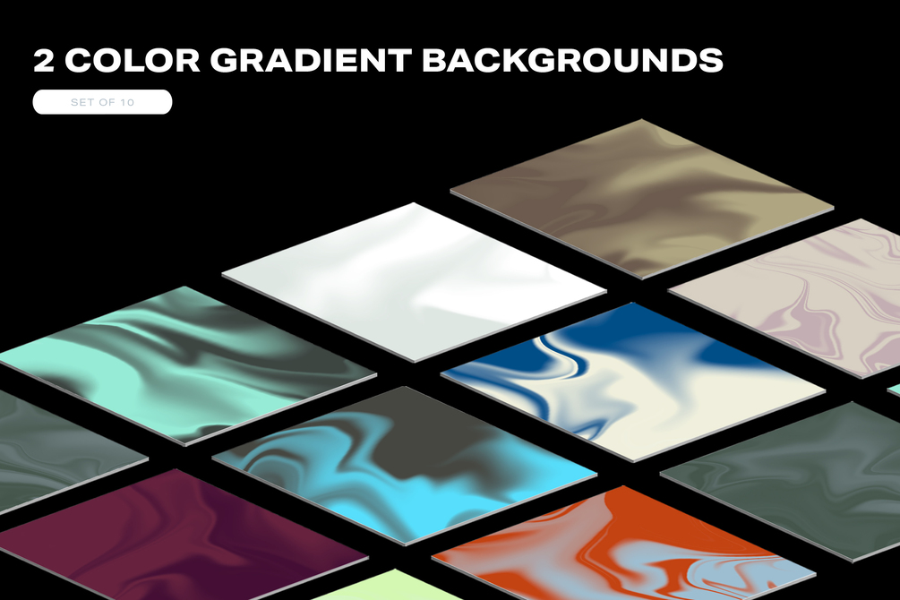 2 Color Gradient Background | Set of 10