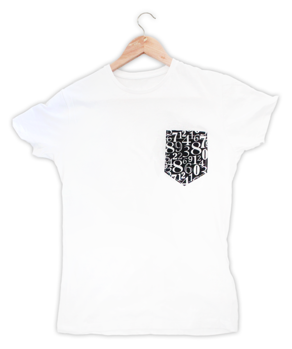 Numbers White Pocket T-Shirt