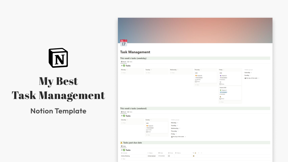 [free Notion template] My Best Task Management