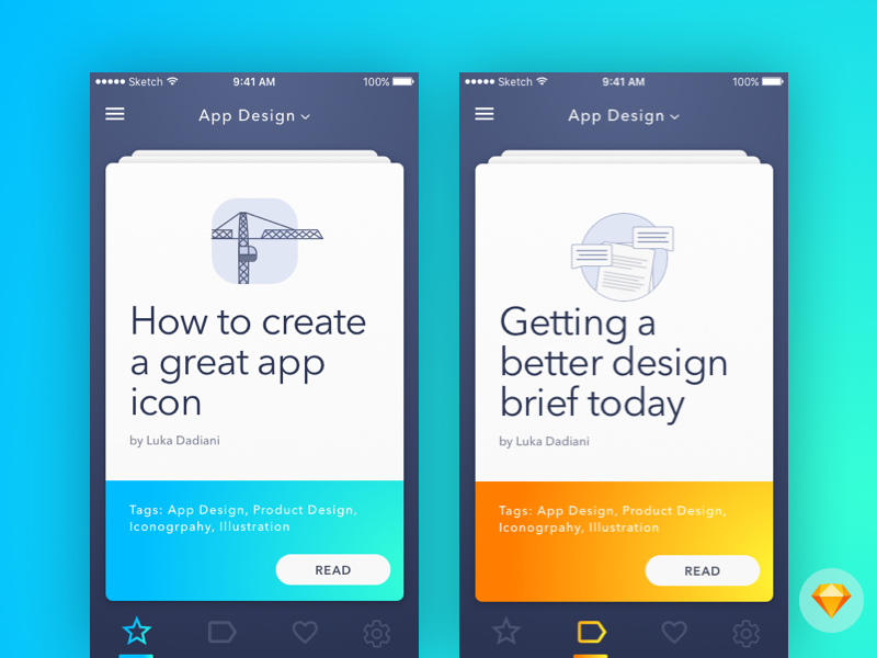 Cards Mobile UI Freebie