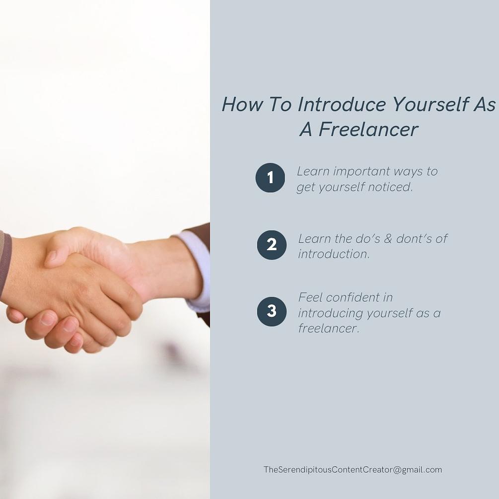 How To Introduce Yourself As A Freelancer