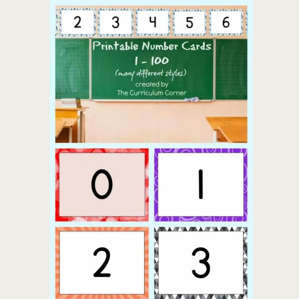 Printable Number Cards 0 100 