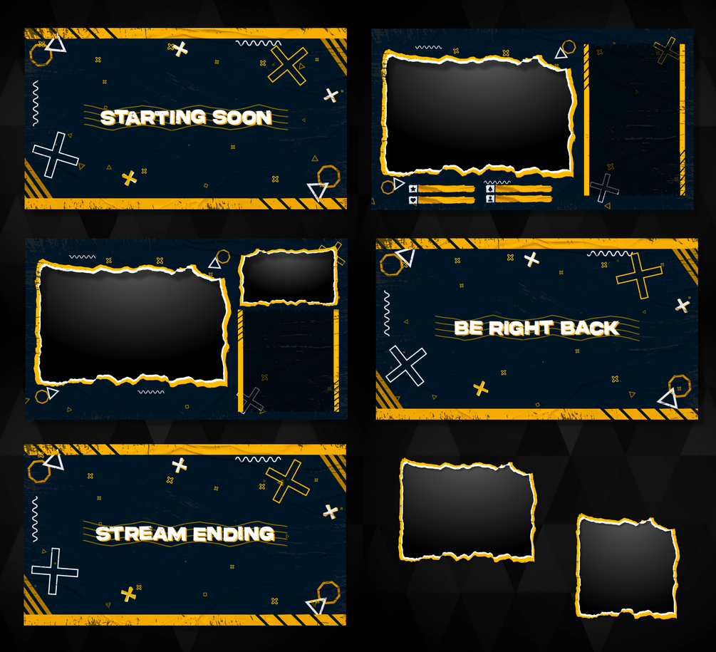 "Rough" Animated Stream Overlay Pack