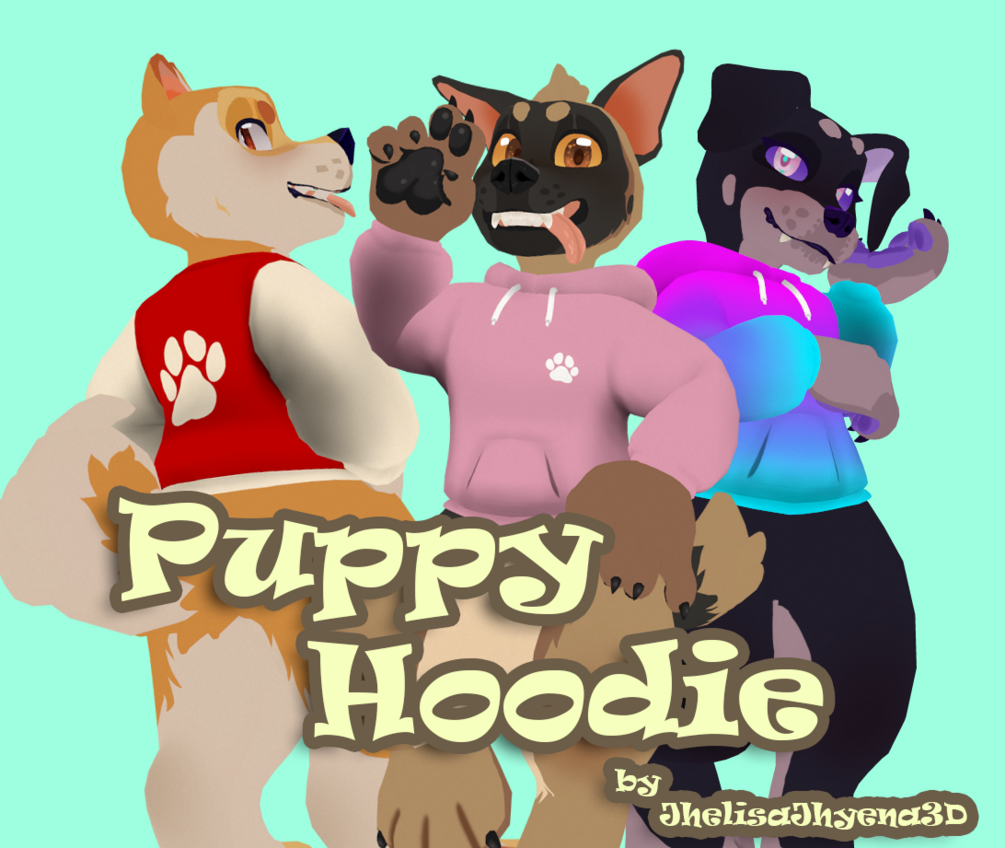 Skip4D Puppy Long Sleeve Hoodie (VRChat Asset)