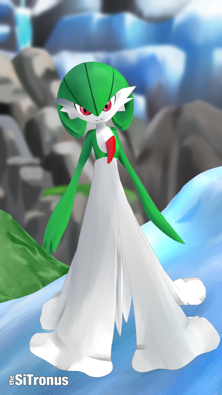 Gardevoir in the snowy mountains