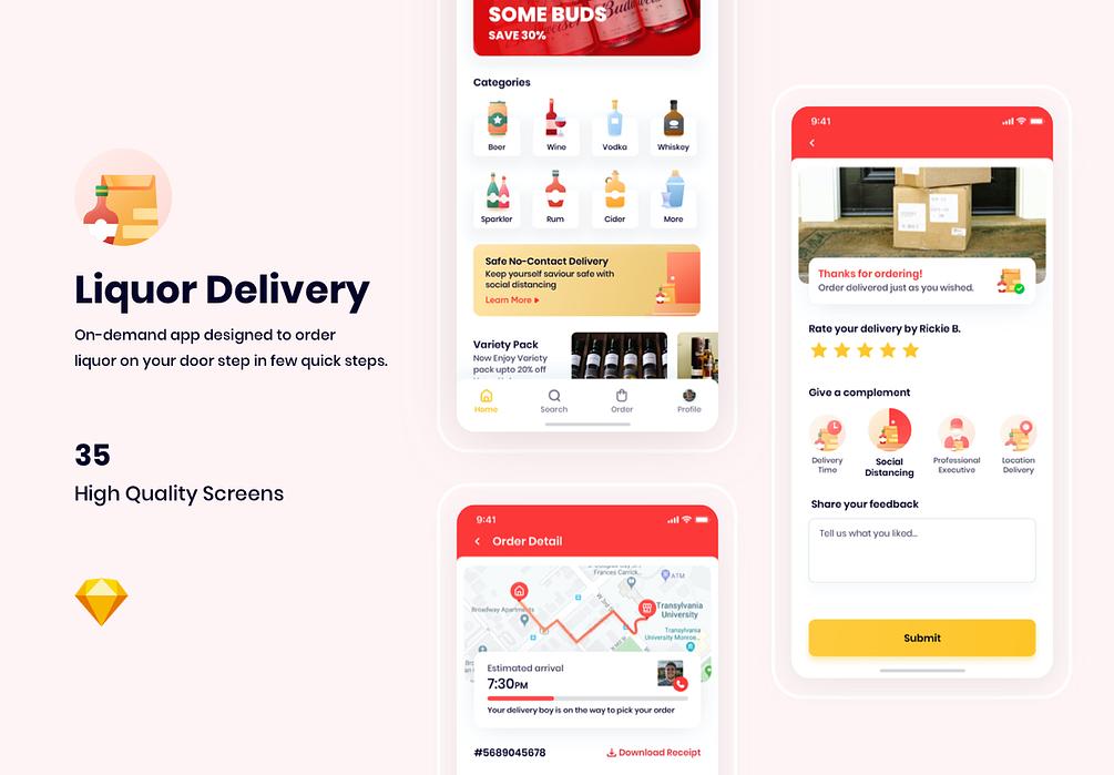 Liquor Delivery App UI Kit