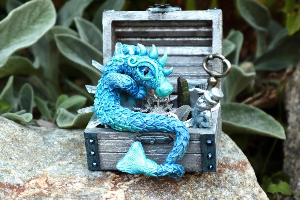Ice Treasure Dragons in Polymer Clay - Downloadable VIDEO Tutorial ...