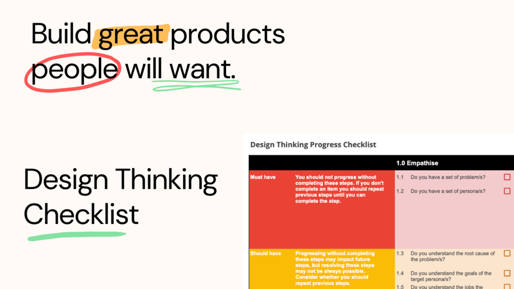 Design Thinking Checklist