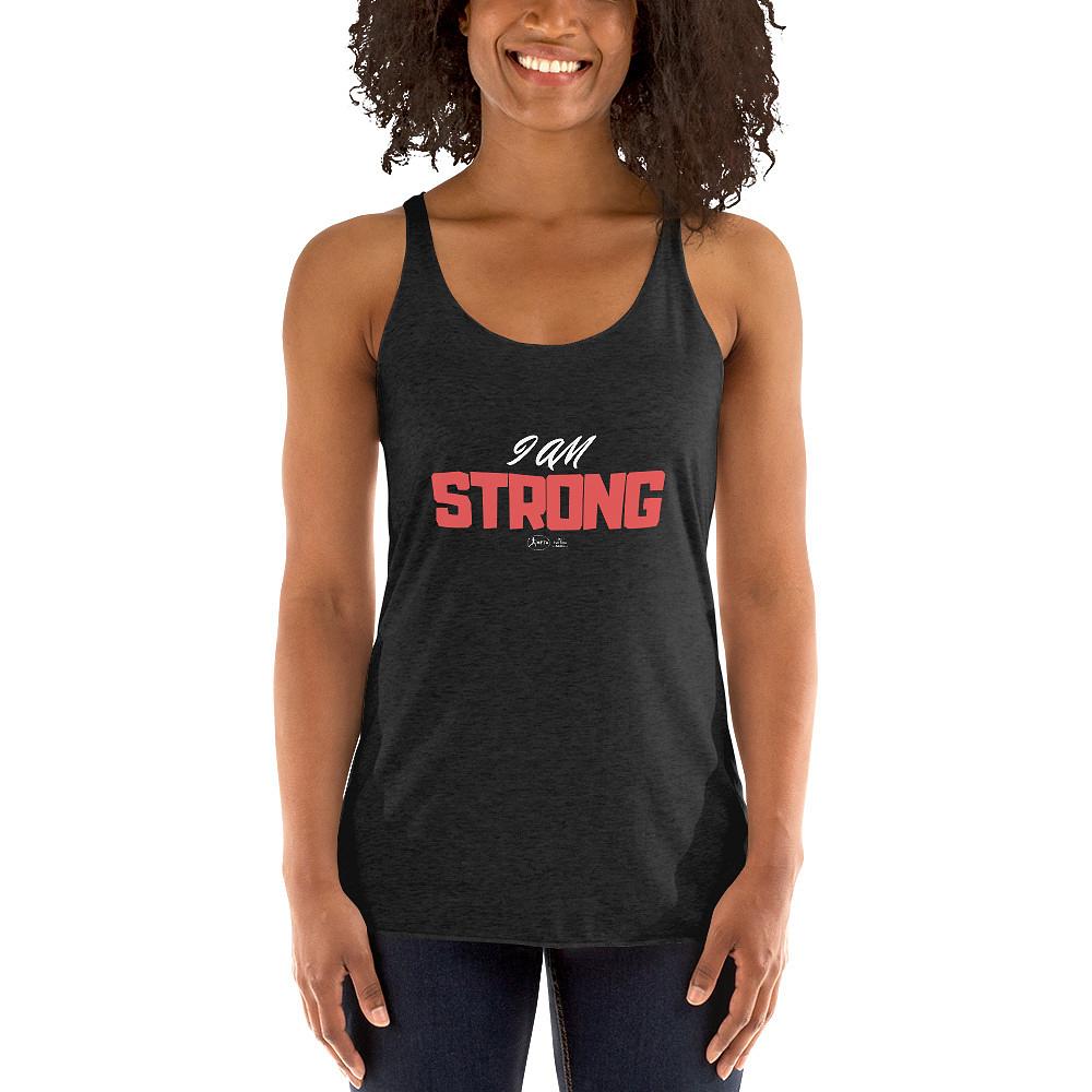 Women's "I Am Strong" Tank Black