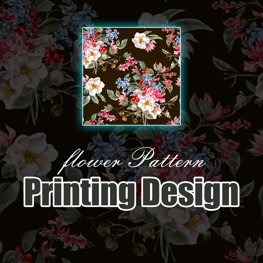 Flower digital printing design