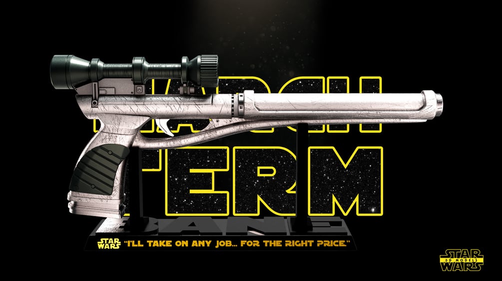 Cad Bane Blasters LL-30 #1 and #2 - Star Wars 3D Models - Tested and ...