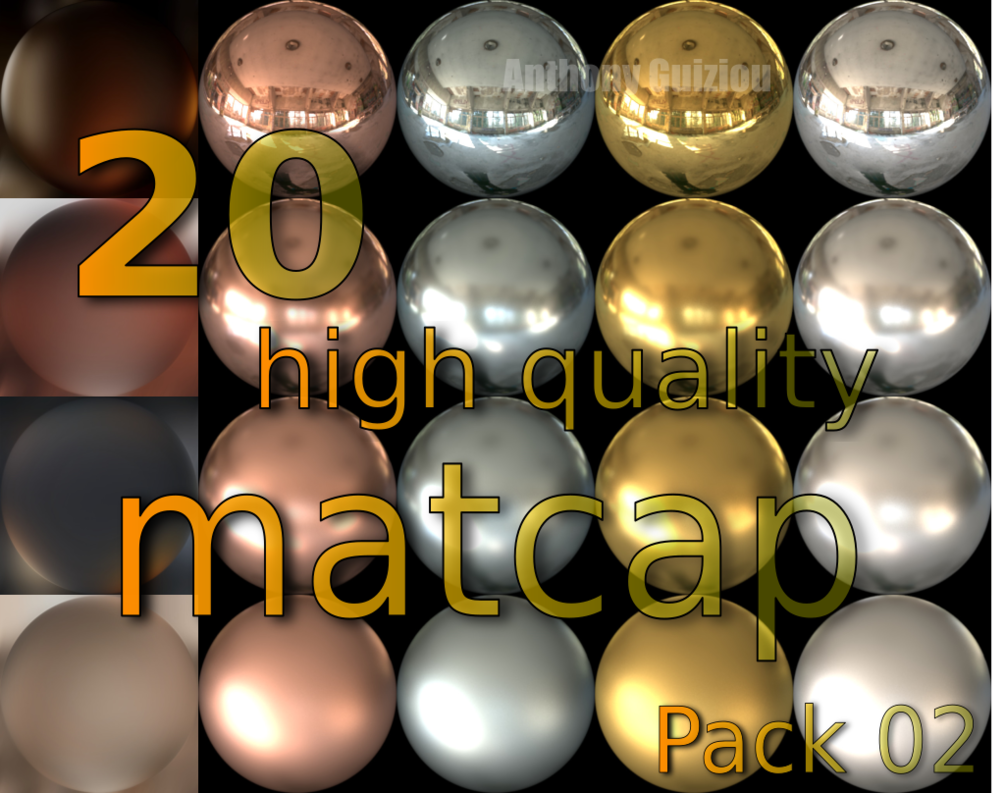 20 high quality matcap pack 2