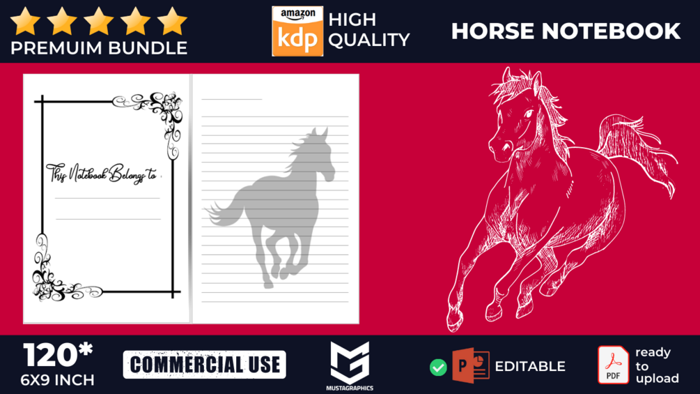 Horse Notebook Journal KDP Interior