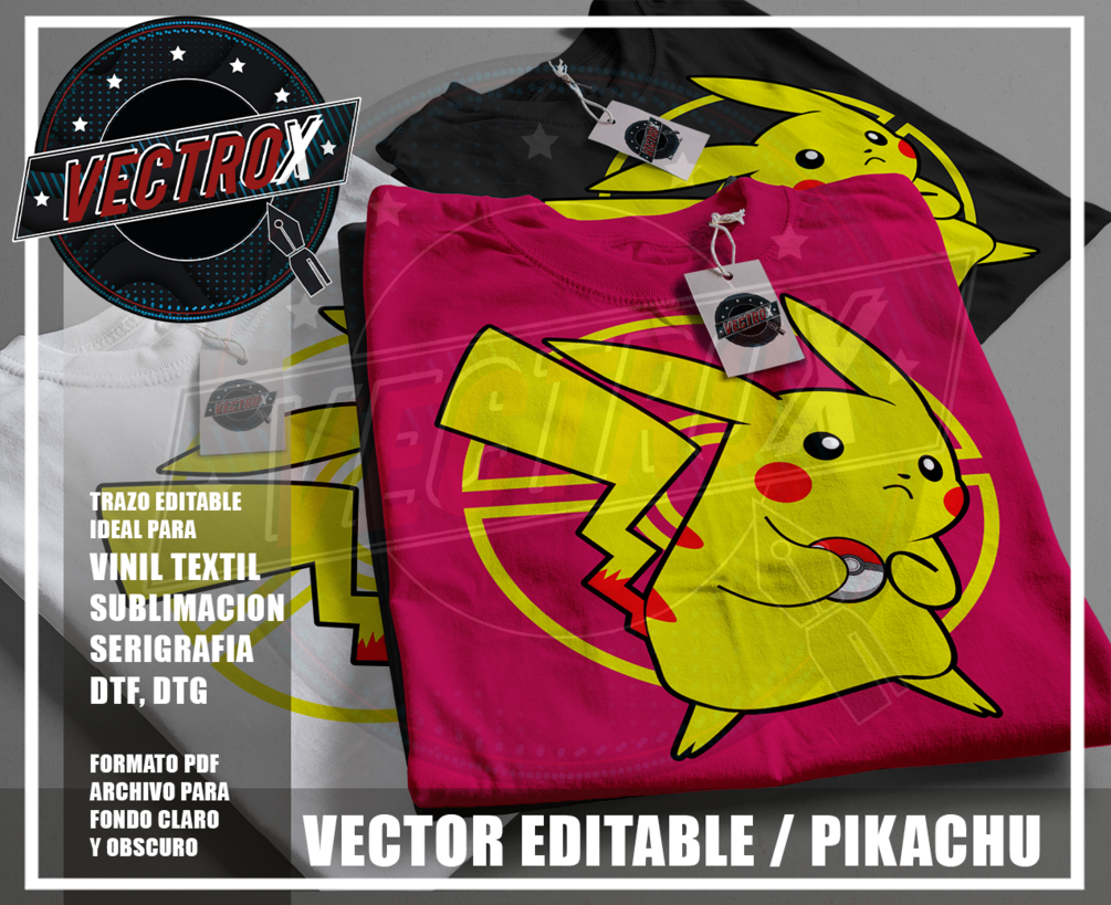Vector Editable - Pikachu