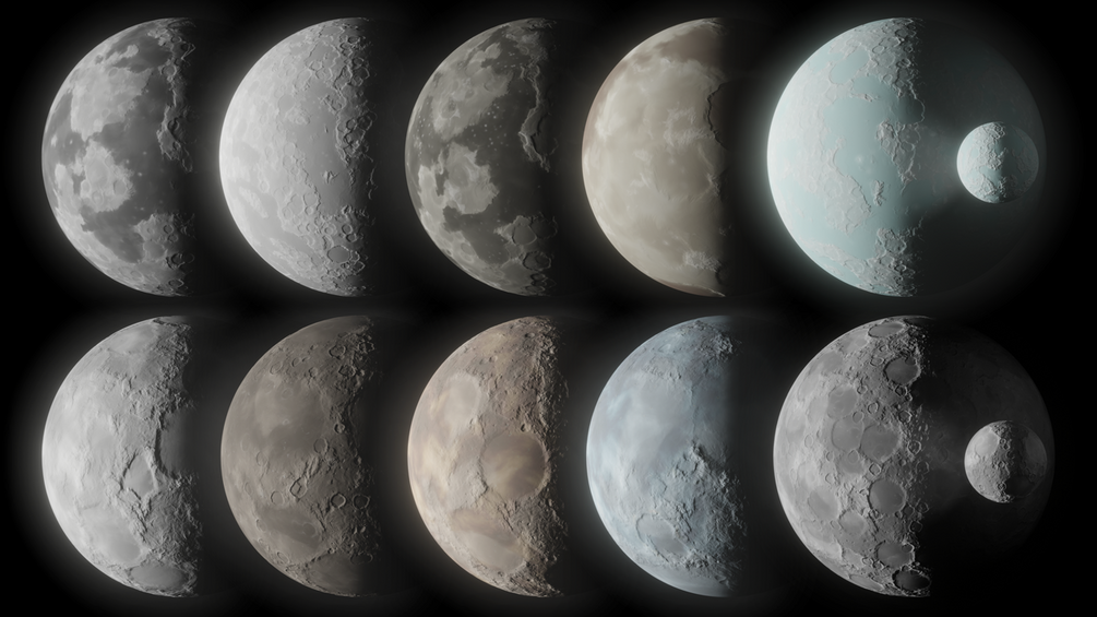 Procedural Moon Shader for Blender Eevee
