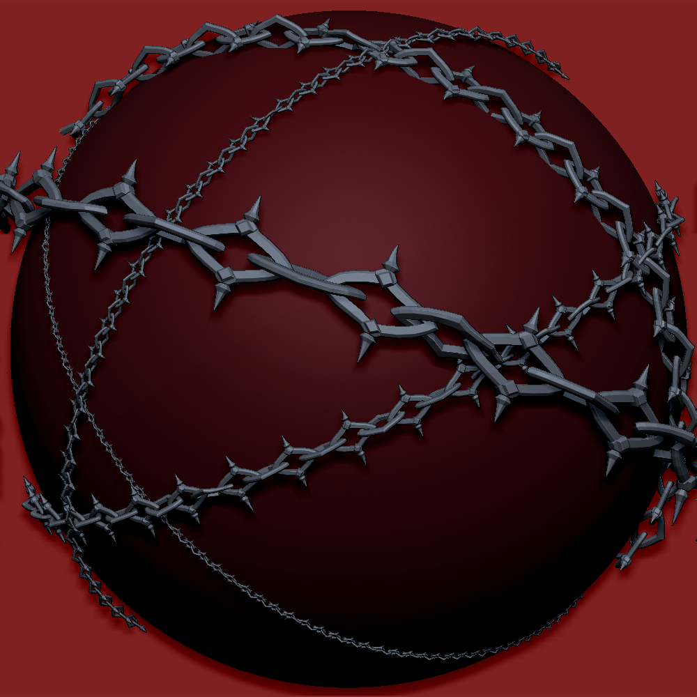 Spike Chain (IMM Curve Brush for ZBrush)
