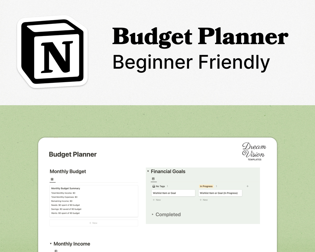 Notion Budget Planner Template