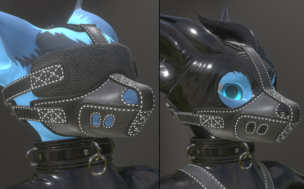 Nardoragon Leather Muzzle & Blindfold