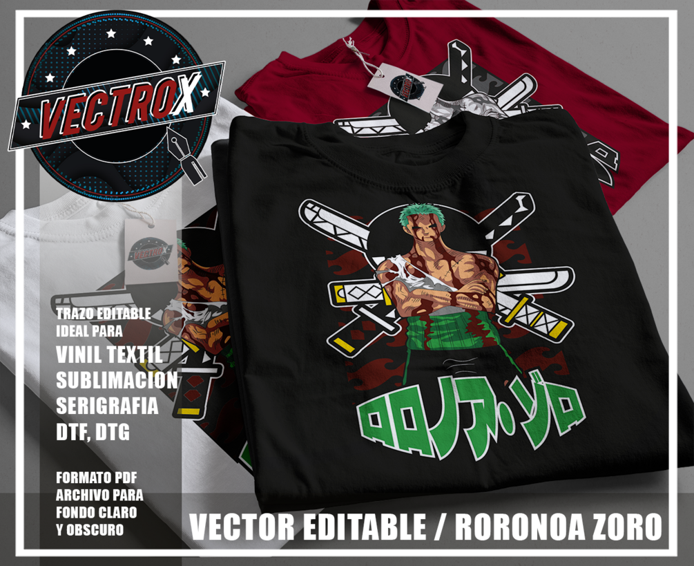 Vector Editable - Roronoa Zoro