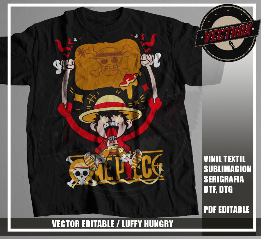 Vector Editable - Luffy Hungry