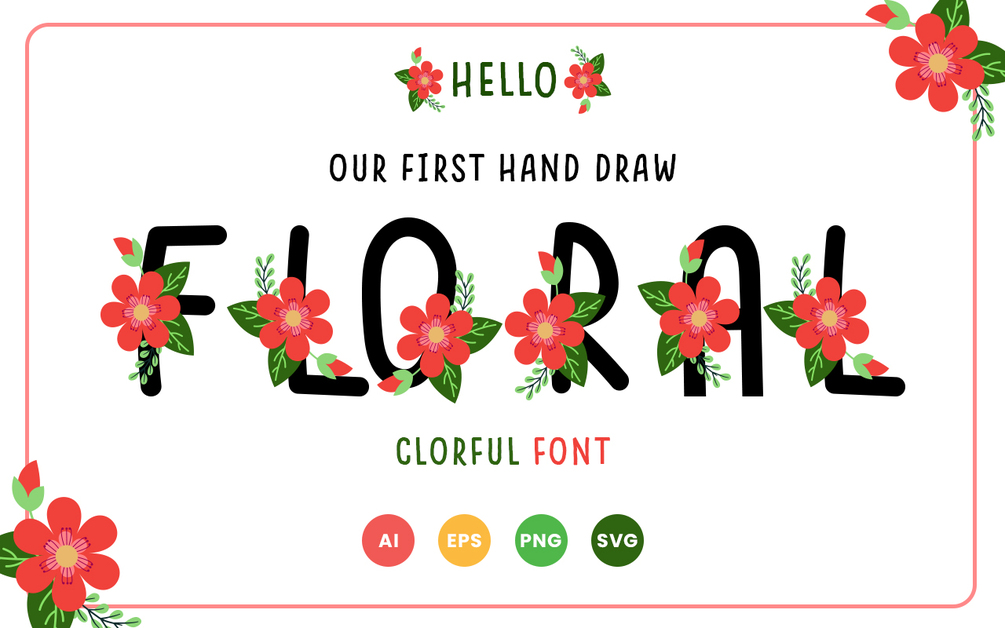Floral Handwritten vector Font