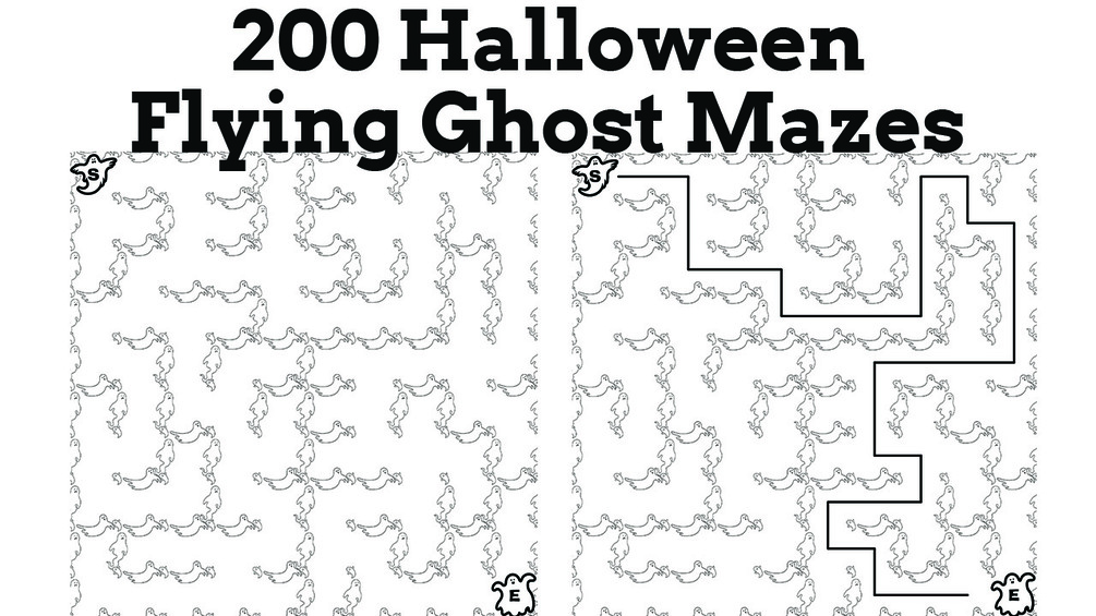 200 Halloween Flying Ghost Mazes