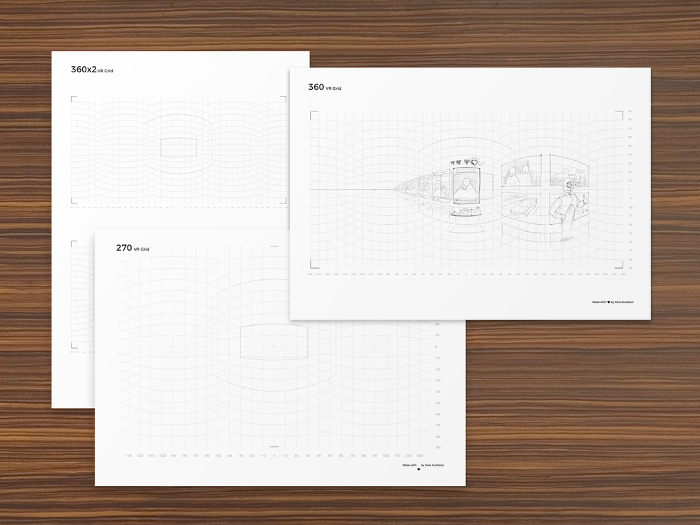 360 Panorama Grid (for print on A4)