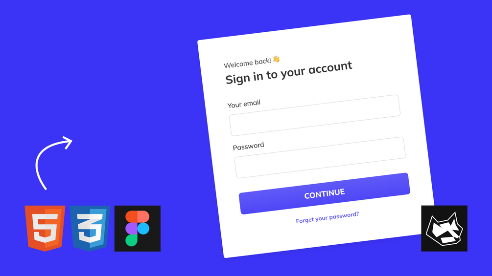 Responsive login page - code and design - HTML, CSS & Figma files!